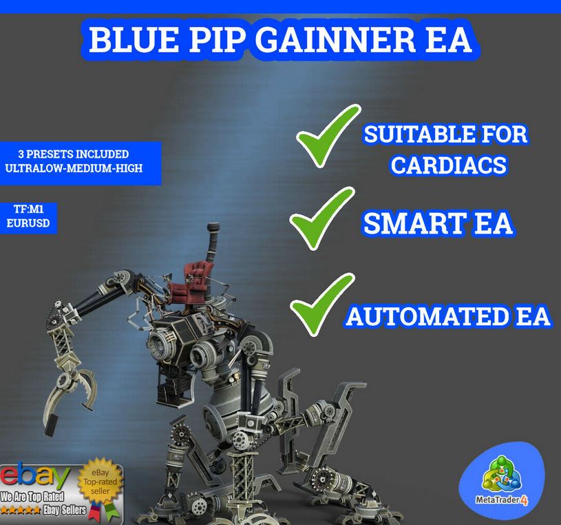 BLUE PIP GAINNER EA 2022 - Forex Mt4 Expert Advisor Free Download